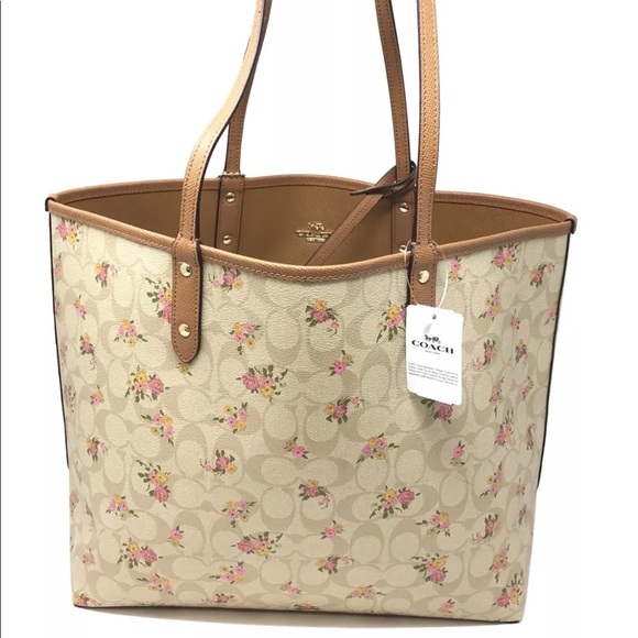 Coach | Bags | Coach Reversible Floral Tote New | Poshmark